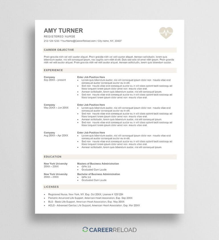Nurse Resume Example and Writing Guide - Career Reload