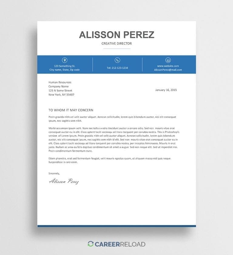 Free Cover Letter Templates for Microsoft Word - Free Download