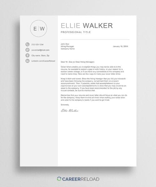 Free ATS-Friendly Resume Template - Emily - Career Reload